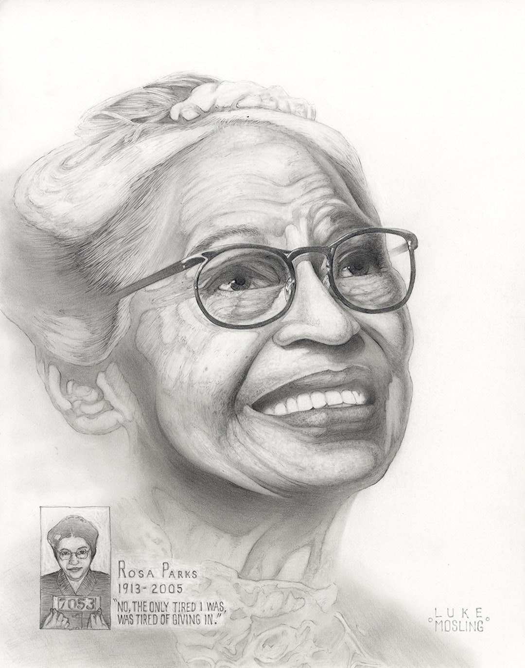 Rosa Parks Portrait / Civil Rights Icon - Etsy