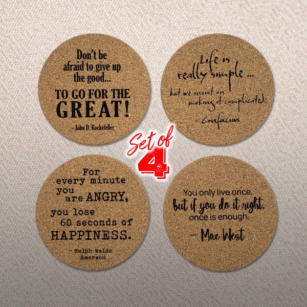 Quote Coasters - Etsy