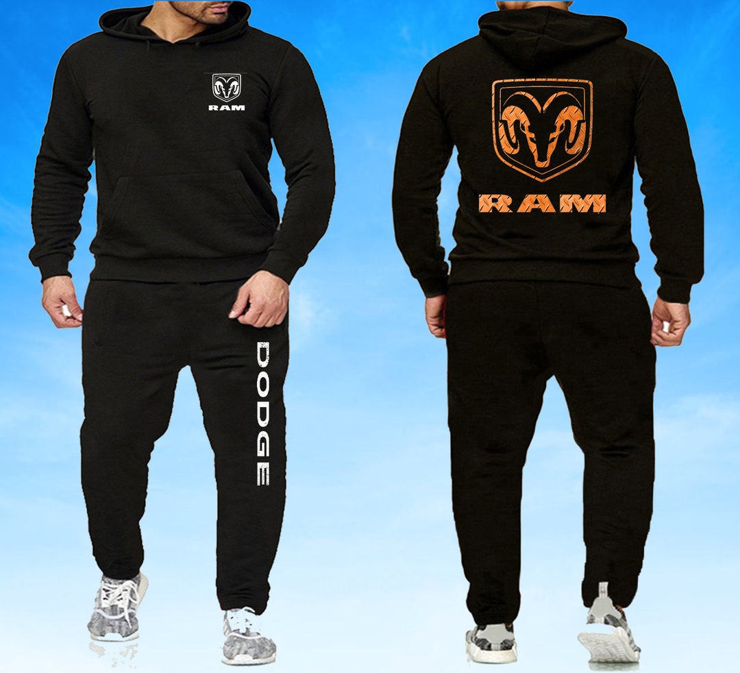 Dodge Ram Orange Logo Unisex Hoodie Sweatpants Set Unisex Two Piece Set ...