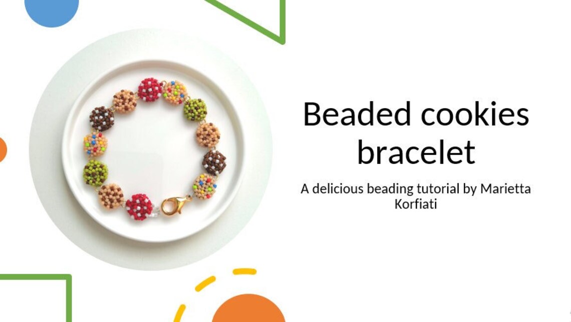 Cookies Bracelet Beading Tutorial, 3D Miniature Food Pattern, Cute ...