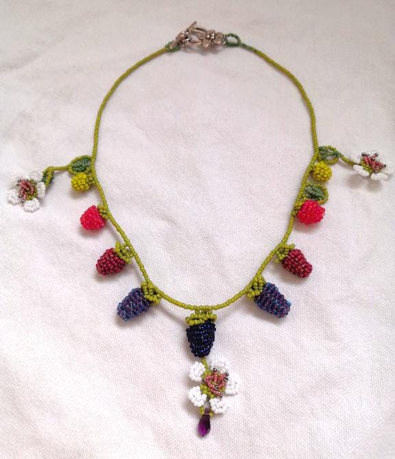 PDF Beading Tutorial Life Cycle of Blackberry Jewelry Set, 3D Fruit ...
