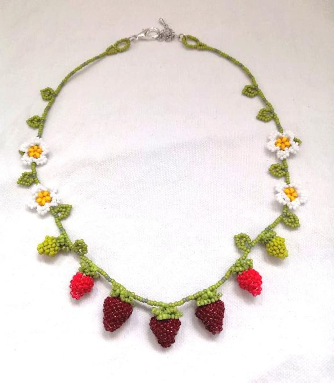 Cottagecore Style Necklace, Handmade Fairycore Choker, Unique Realistic ...