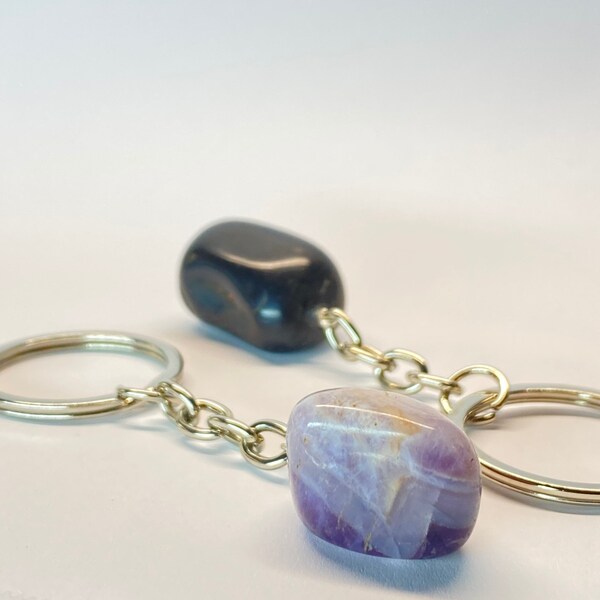Gemstone Keychain - Etsy