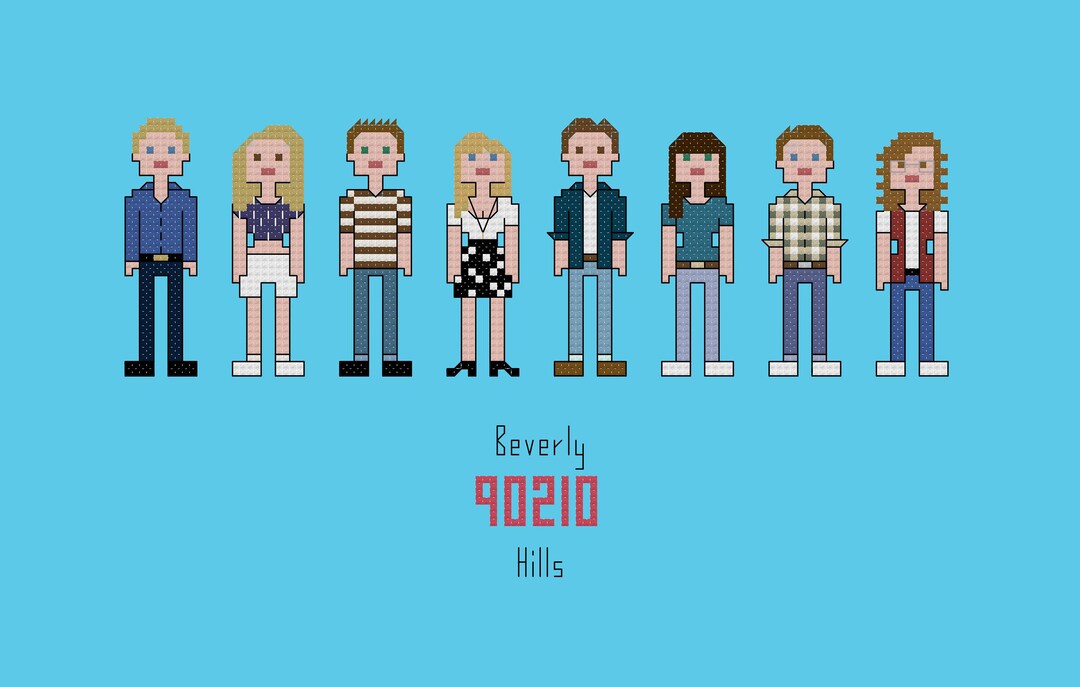 Parody Beverly Hills 90210 Cross Stitch Pattern Digital Download ...