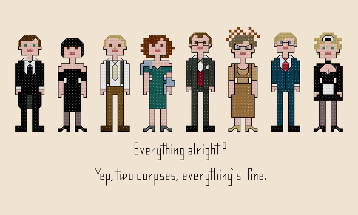 Parody Clue 1985 Movie Cross Stitch Pattern Digital Download INSTANT ...