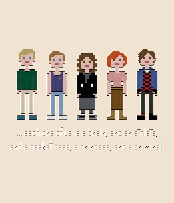 Parody the Breakfast Club Cross Stitch Pattern Digital - Etsy