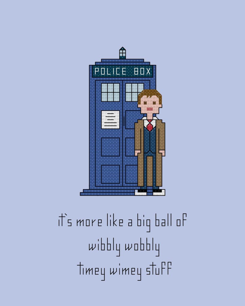 Parody 10th Doctor Cross Stitch Pattern - INSTANT DOWNLOAD PDF - Etsy