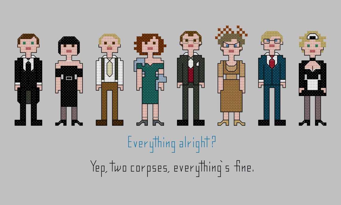 Parody Clue (1985) Movie Cross Stitch Pattern Digital Download ...