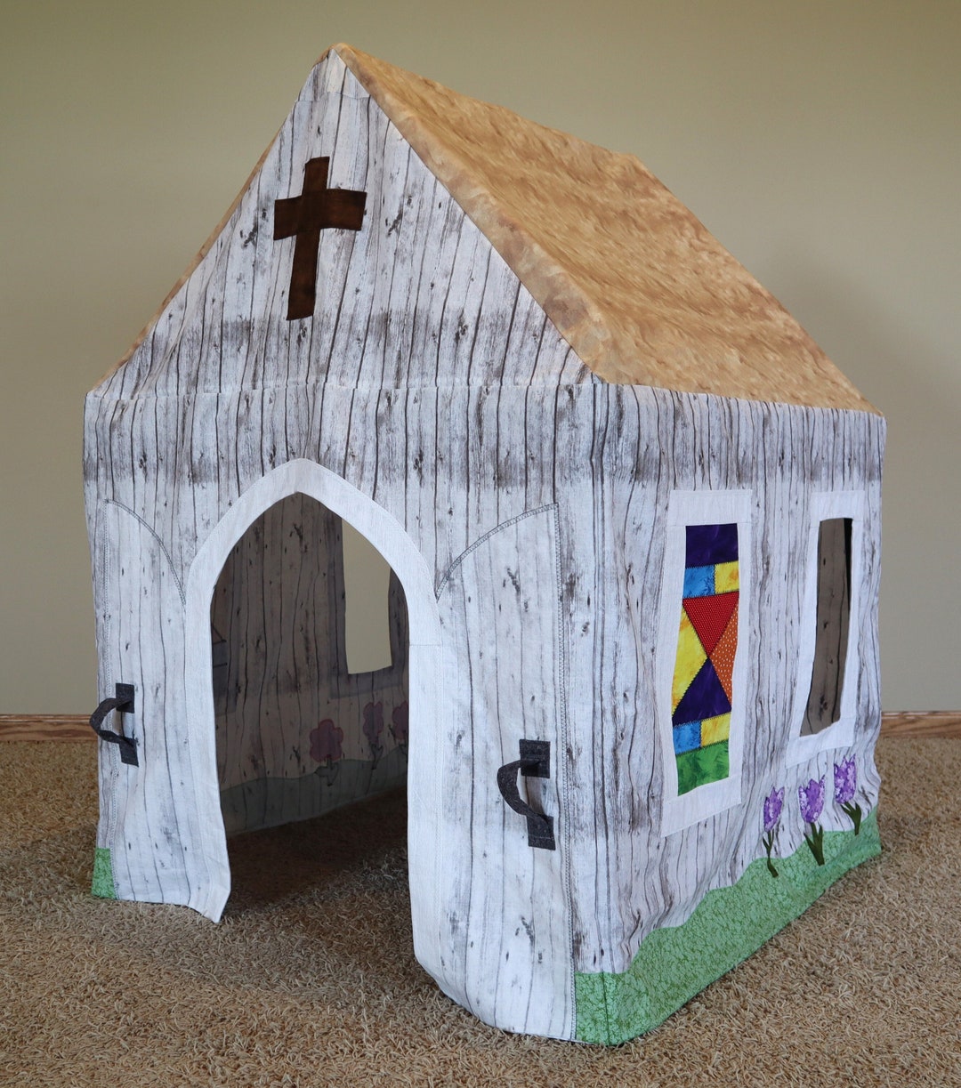 Children's Handmade Fabric Playhouse Church - Etsy