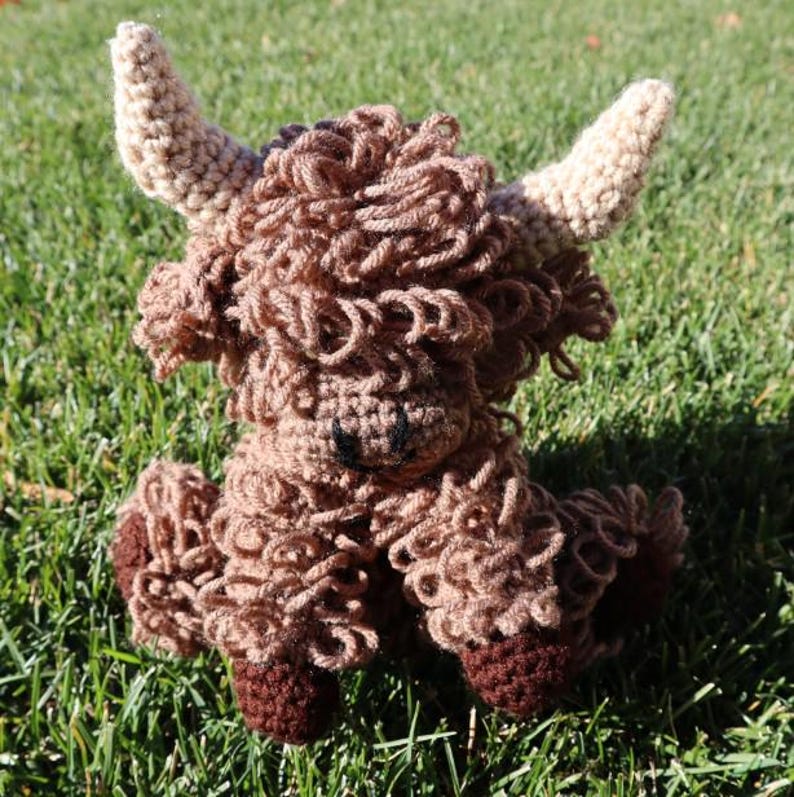 Handmade Crocheted Highland Cow Hairy Coo Yak Amigurumi Plushie - Etsy