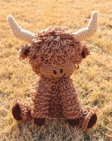 Handmade Crocheted Highland Cow Hairy Coo Yak Amigurumi Plushie - Etsy