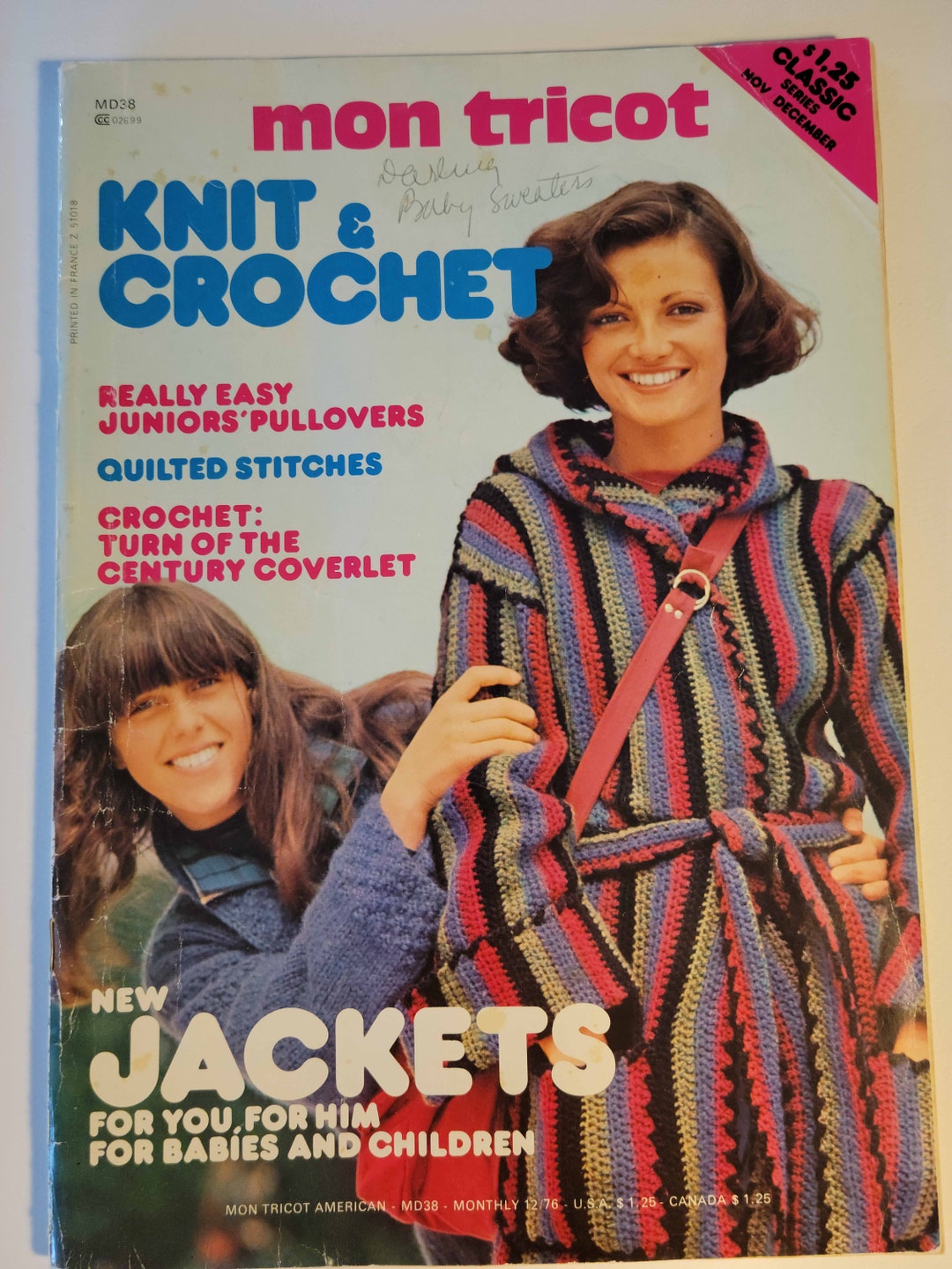 Vintage 1976 Mon Tricot Knit & Crochet Magazine - Etsy