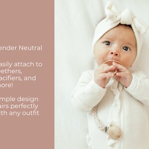 Braided Pacifier Clip |boho Binky Clip, Wooden Teether Clip, Gender ...