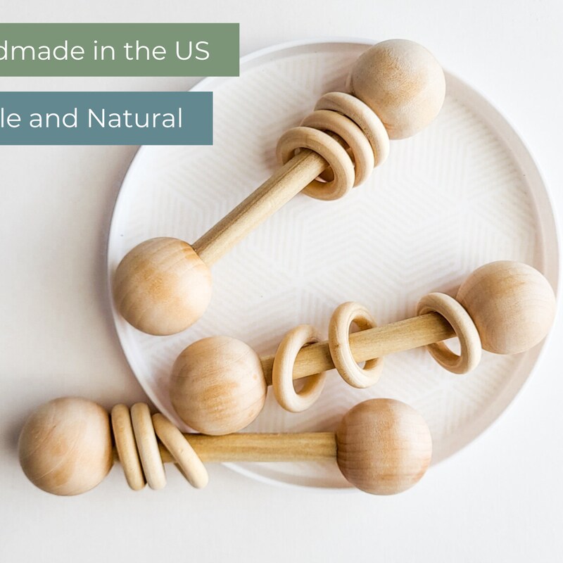 Wooden Baby Rattle - Etsy