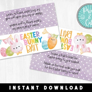 Easter Bunny Bait Printable Bag Topper, Easter Bunny Bait, Easter Treat ...