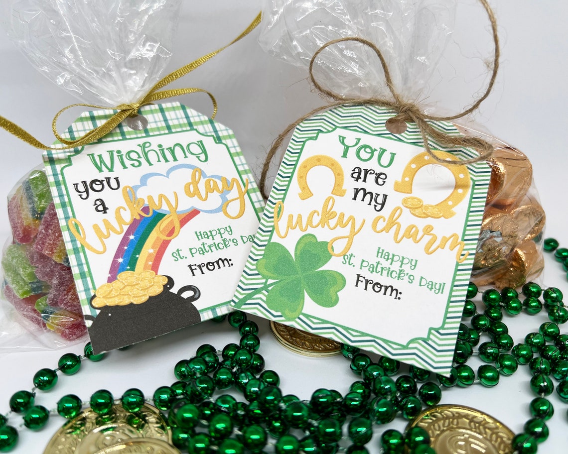 St. Patrick's Day Tags, St. Patrick's Day Printable Treat Bag Tags ...