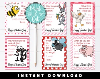 Wild Animal Valentines, Printable Valentine's Day Cards, Valentine ...