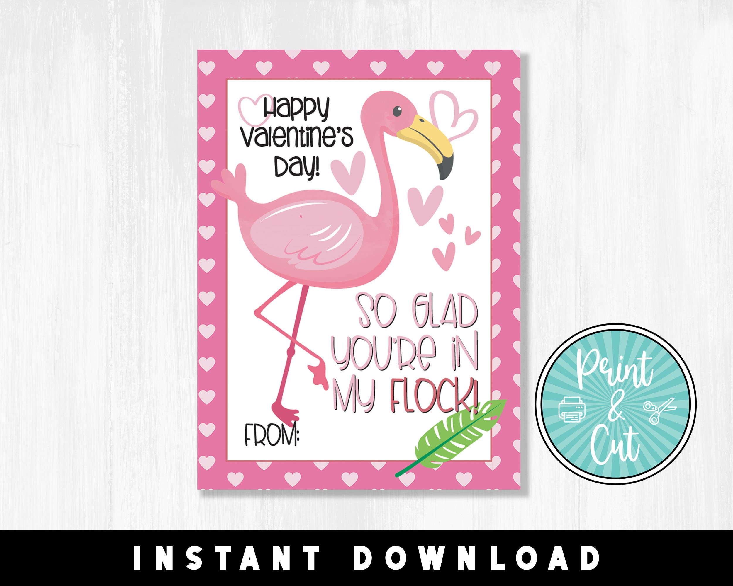 Flamingo Valentines, Printable Valentine's Day Cards, Valentine Cards ...