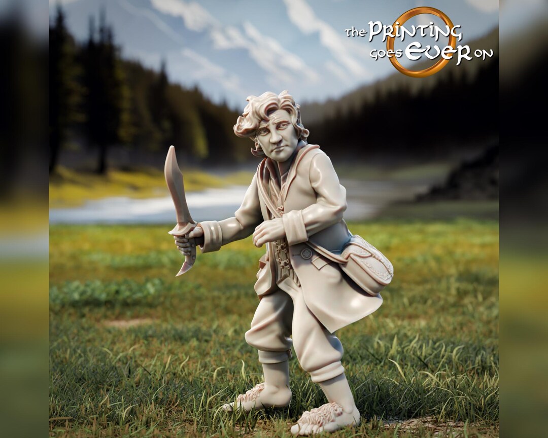 Falco Halfling Fighting or Traveling Poses 28mm the Printing Goes Ever ...