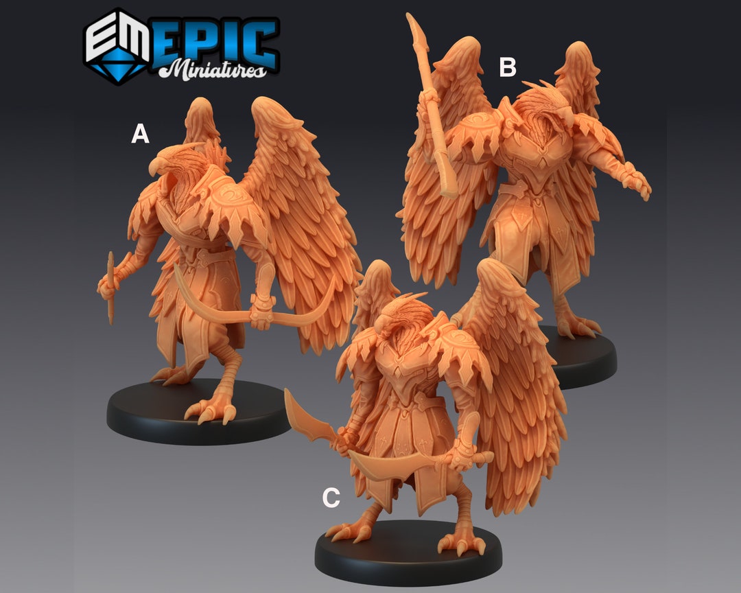 Birdfolk Eagles - 28mm Scale - Miniatures - These Guys Are Larger Than ...