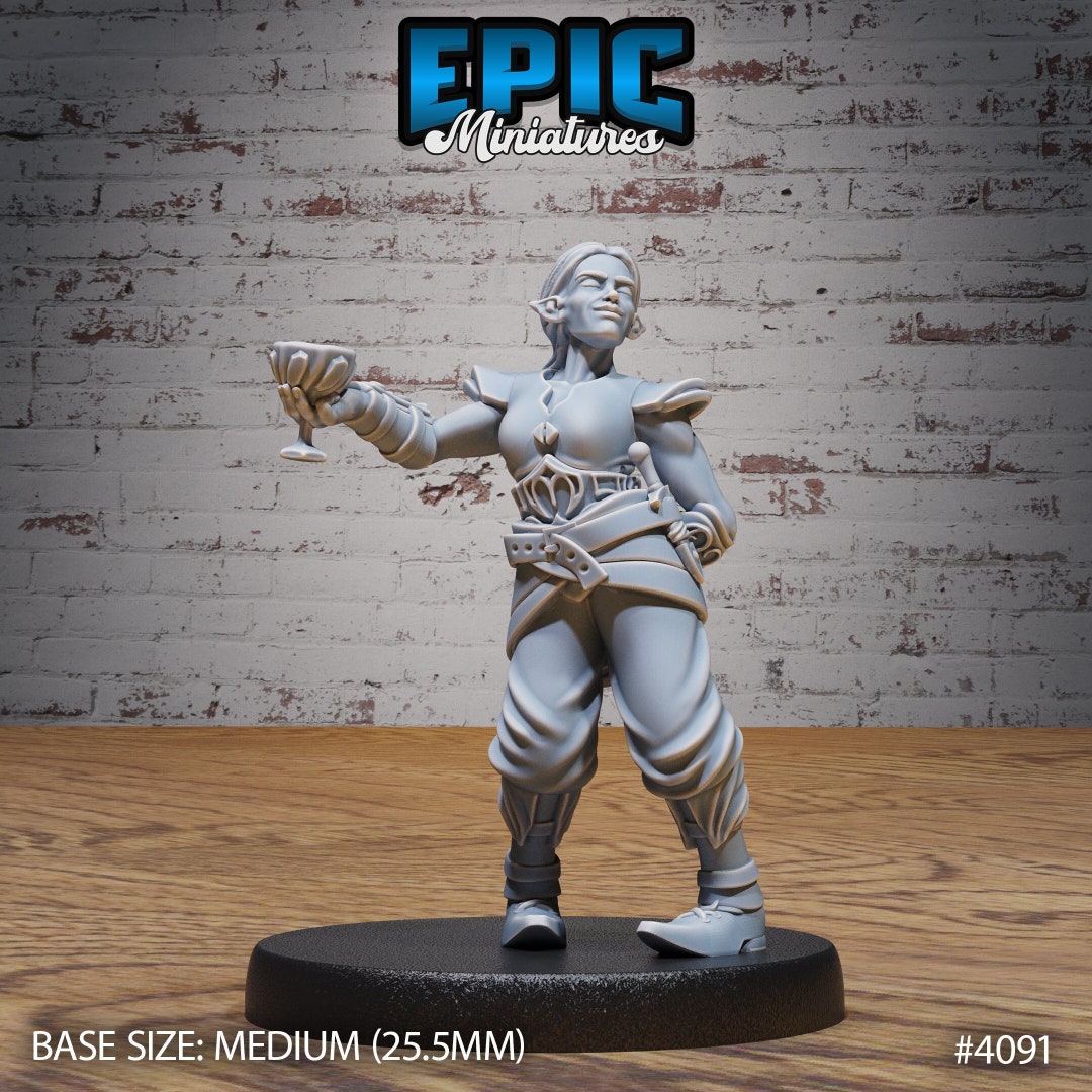 Elven Drunk - 28mm Scale - Epic Miniatures - Elven Storm - Etsy