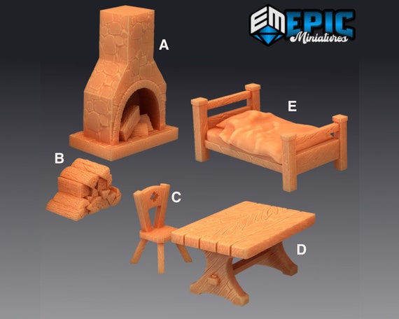 Furniture and Fireplace hunting Lodge Props | Etsy