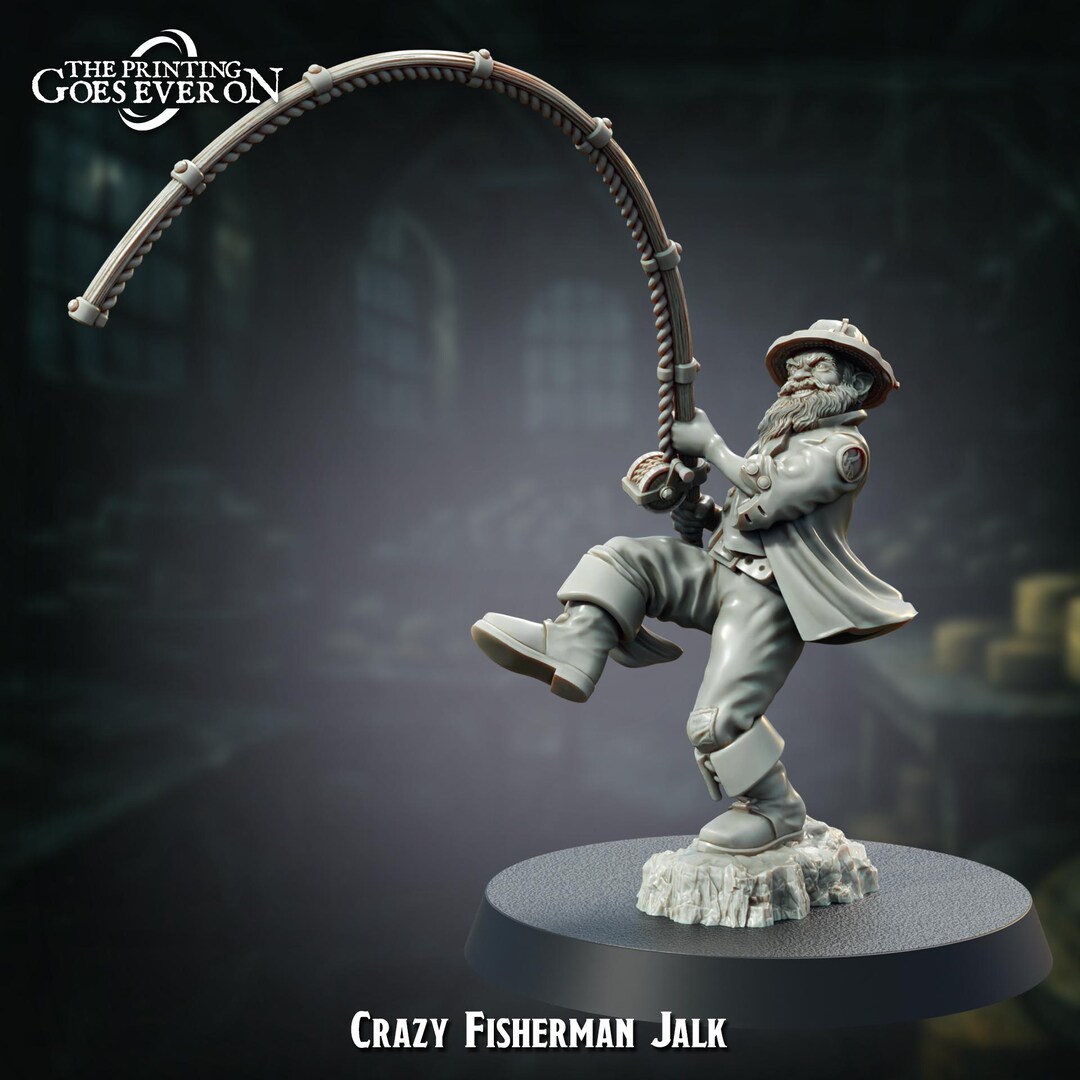 Crazy Fisherman - 28mm/32mm - the Printing Goes Ever on - Say Cheese ...