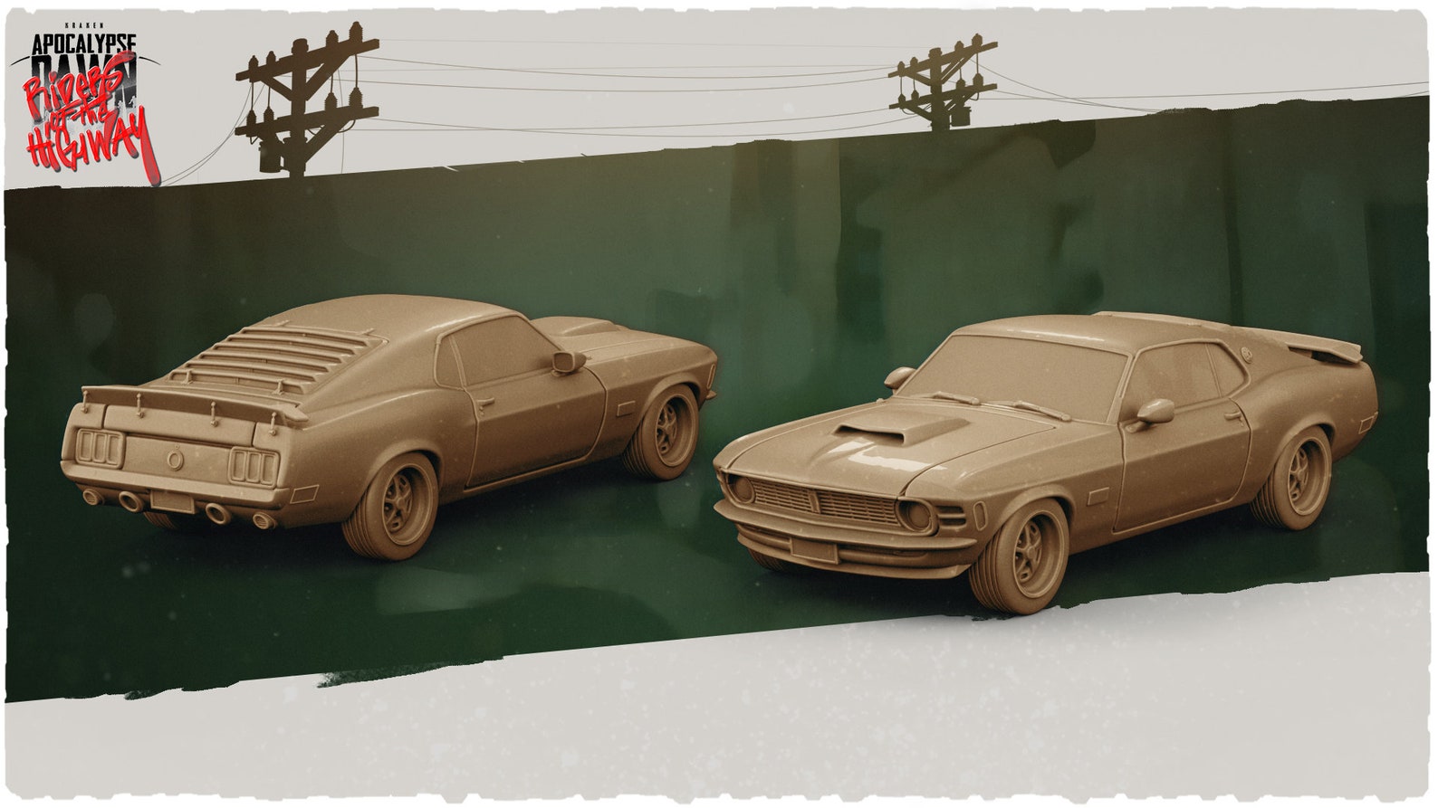 Retro Mustang - 32mm Scale - Kraken Studios Riders of the Highway ...