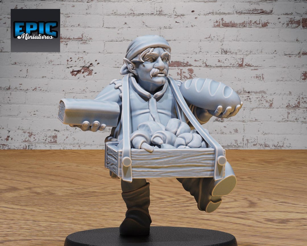 Halfling Villager Baker - True 28mm Scale - Epic Miniatures - Halfling ...