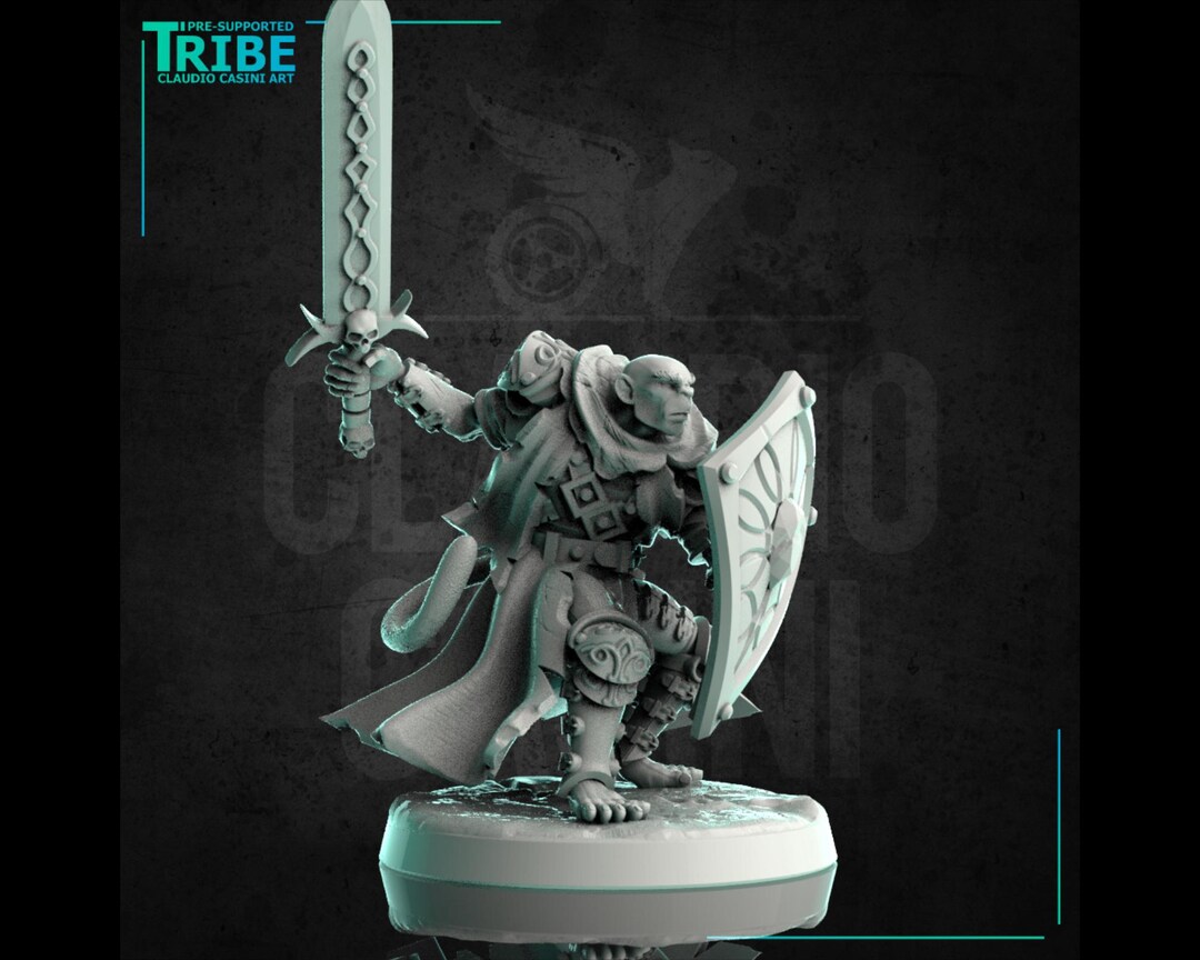 Ape-man (apeling) Warrior or Paladin - 28mm or 32mm - Claudio Casini ...