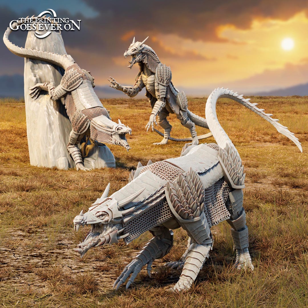 War Drakes of the Golden Khanate With or Without Armor and Saddle ...