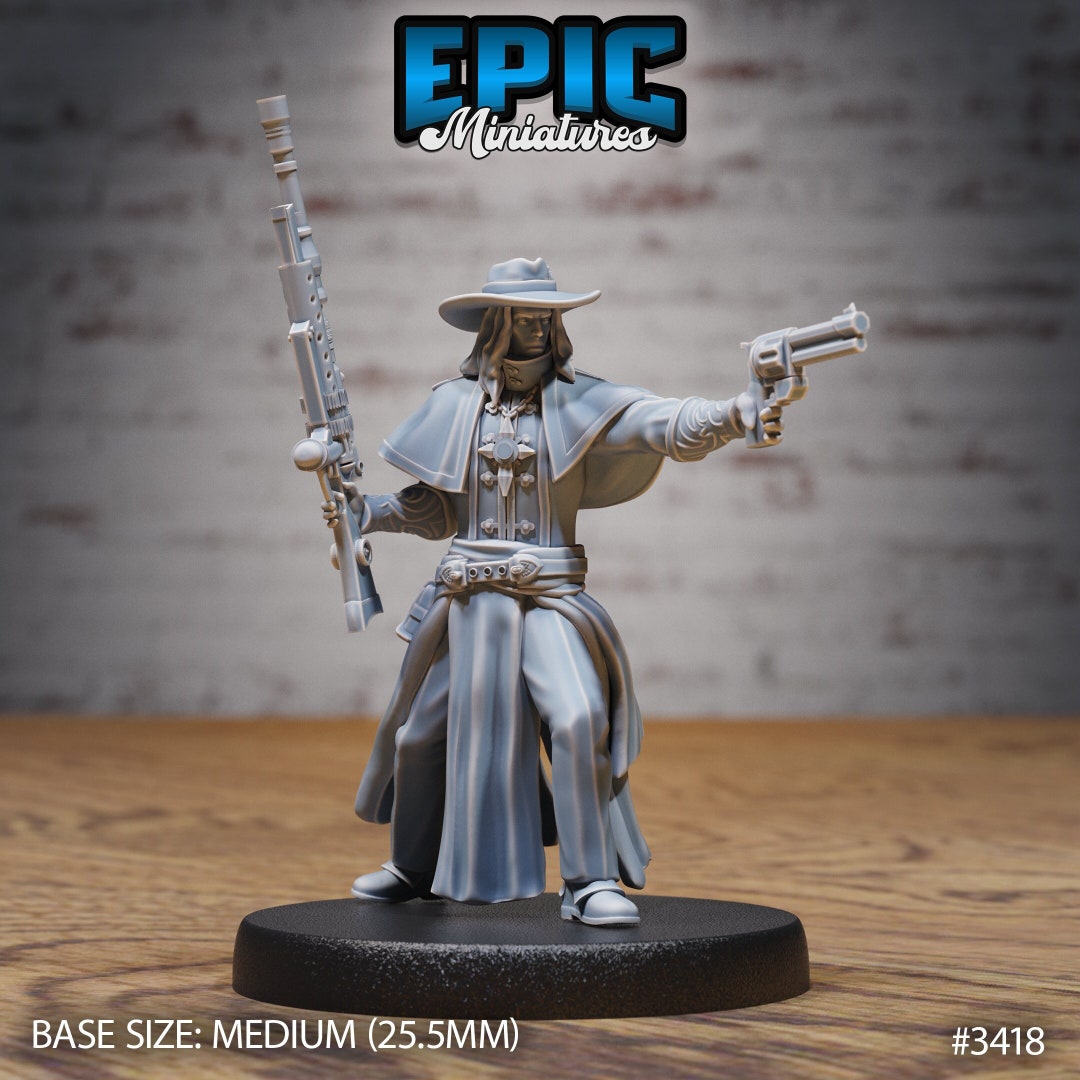 Wild West Holy Gunslinger 28mm Scale Epic Miniatures Fantasy Wild West ...
