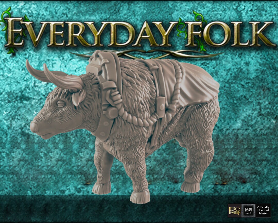 Harnessed Ox - 28/32mm - Everyday Folk - Come Get Some Townsfolk and ...