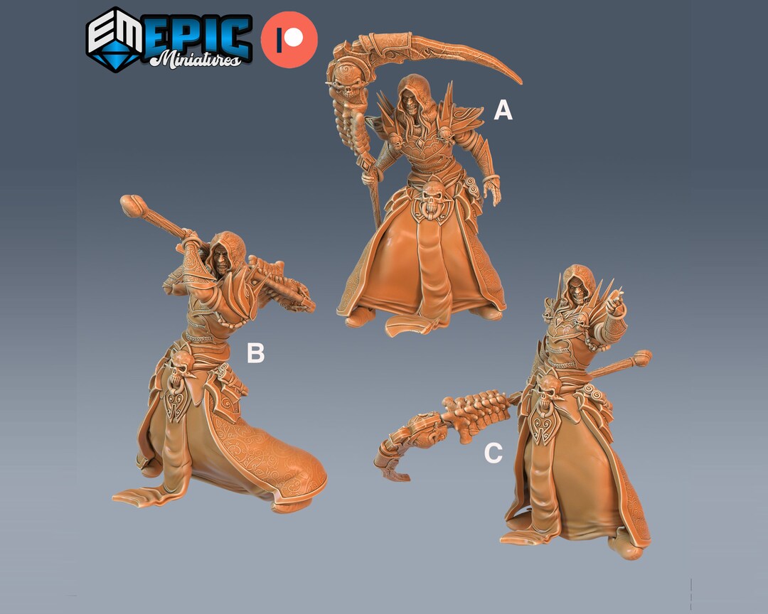 Necromancer Adventurer 28mm Scale Epic Miniatures - Etsy