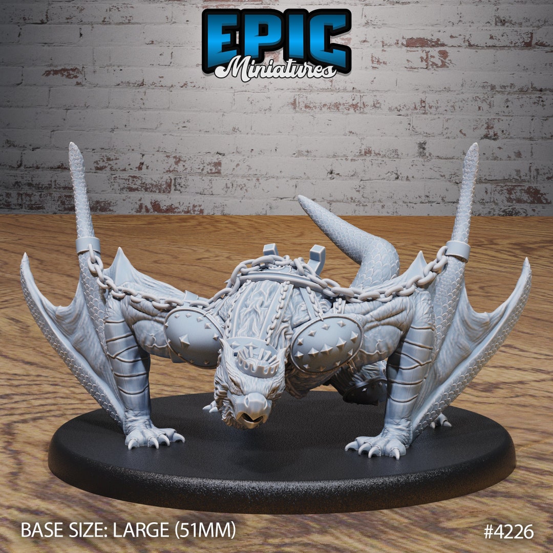 Emperor Wyvern - 28mm Scale - Epic Miniatures - Dwarf Mountain - Mount ...