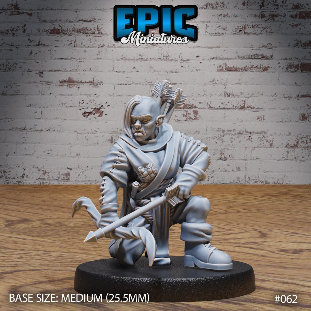 Female Orc Archer Town Guard - True 28mm Scale - Epic Miniatures - Etsy