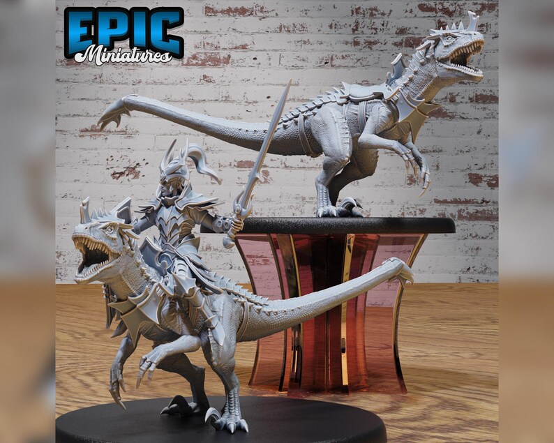 Dark Elf or Drow Army Raptor Mount With Rider - True 28mm Scale - Epic ...