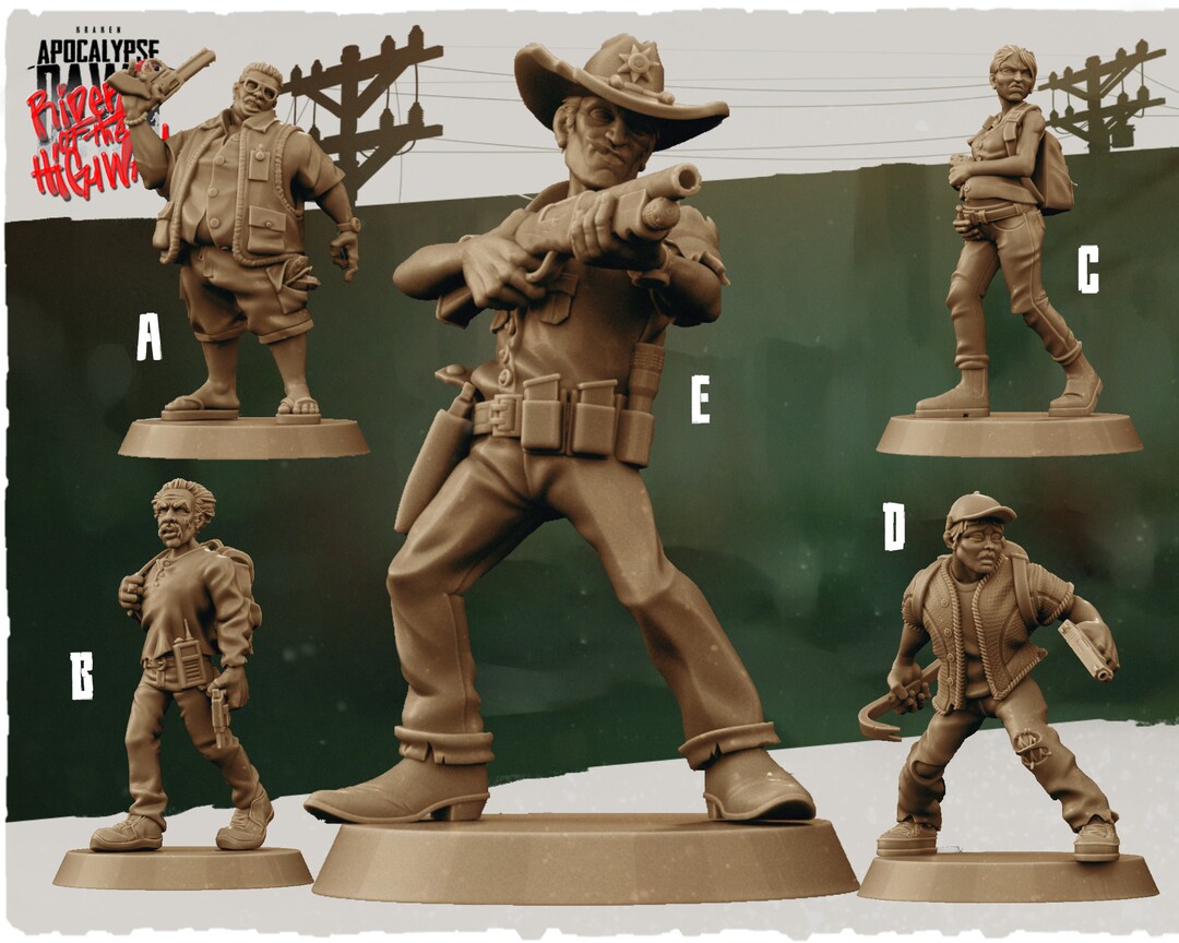 Road Survivors - 32mm Scale - Kraken Studios Riders of the Highway ...
