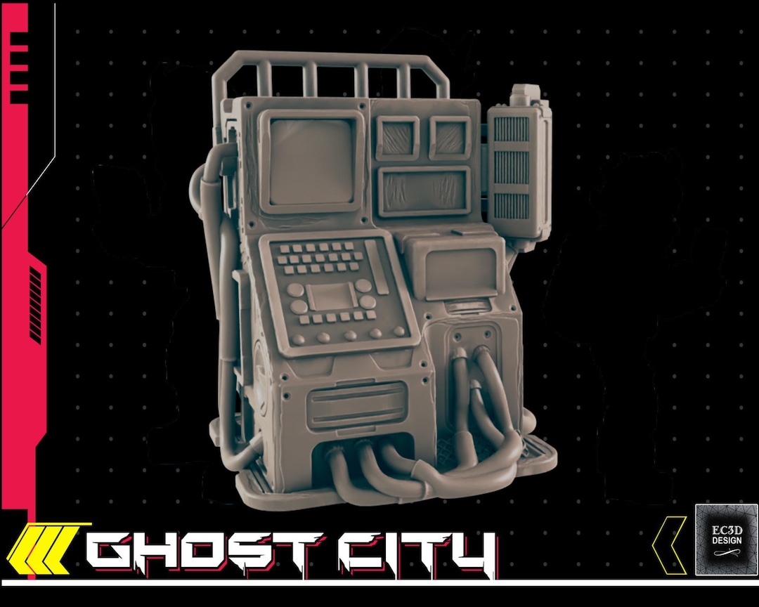 Computer Terminal B - Cyberpunk/sci-fi - 28mm or 32mm - Ghost City - Etsy