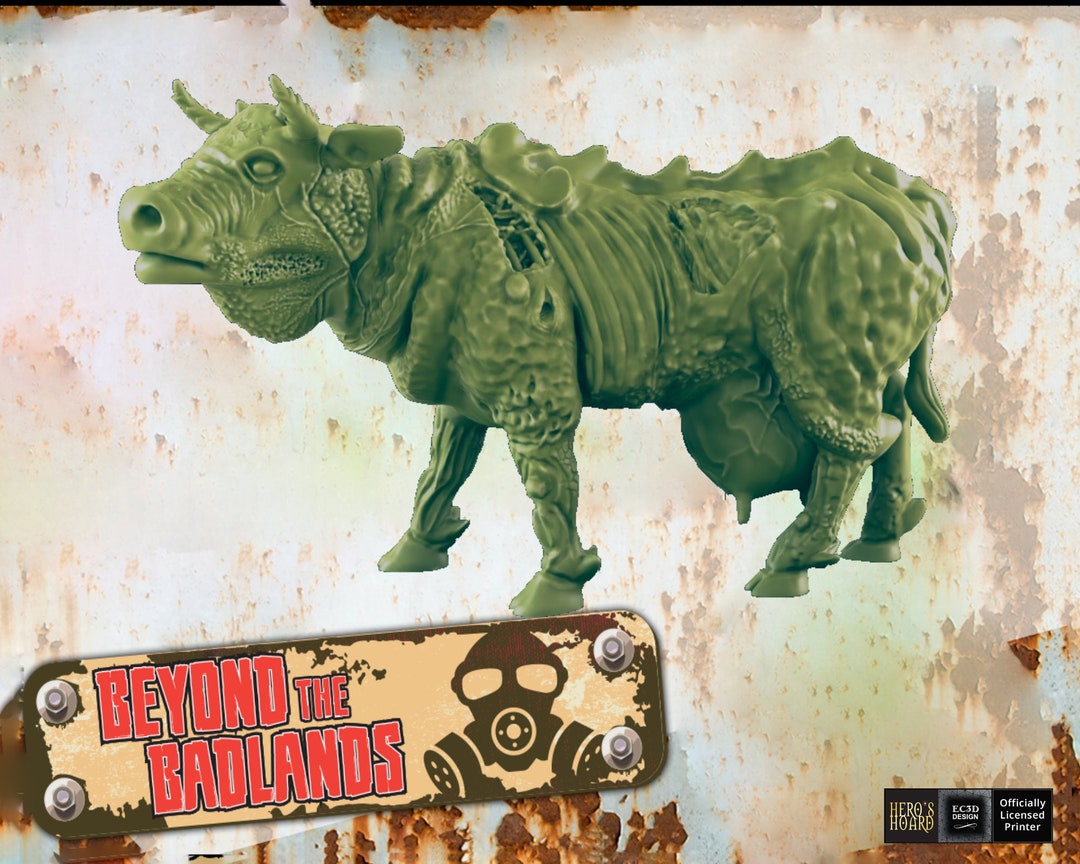 Mutated Cow - Post-apocalyptic - 32mm - EC3D Designs - Beyond the ...