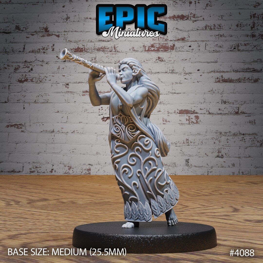 Elven Bard - Villager - 28mm Scale - Epic Miniatures - Elven Storm - Etsy