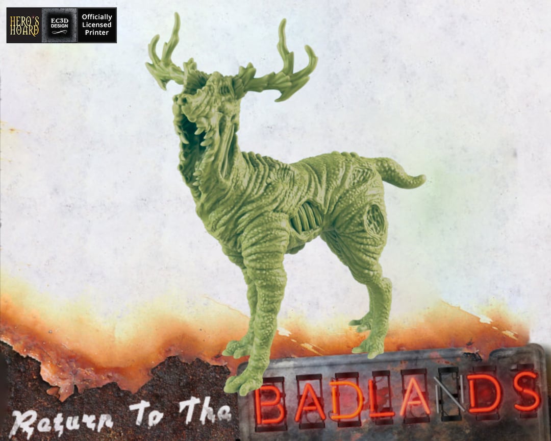 Mutant Deer - Post-apocalyptic - 28mm or 32mm - EC3D Designs - Return ...