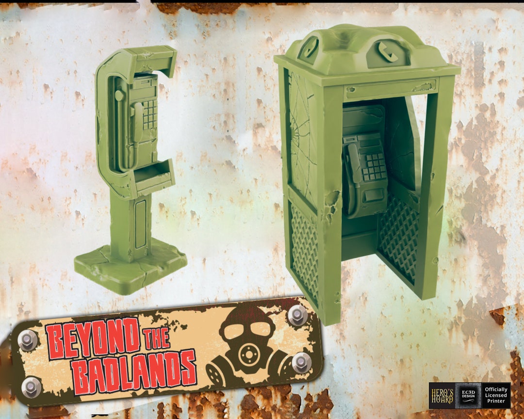 Wasteland Payphone/phonebooth - Post-apocalyptic - 28 or 32mm - EC3D ...