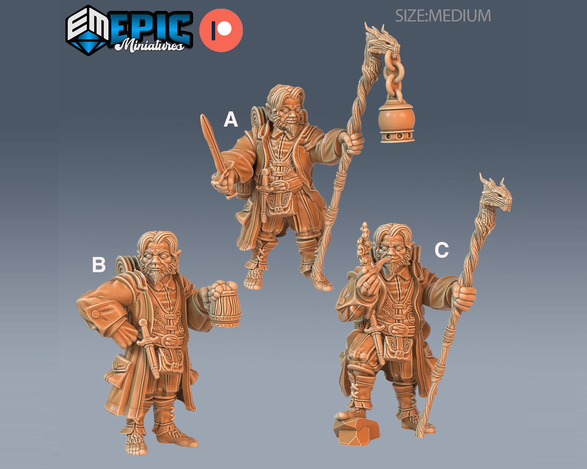 Halfling Adventurer 28mm Scale Epic Miniatures - Etsy