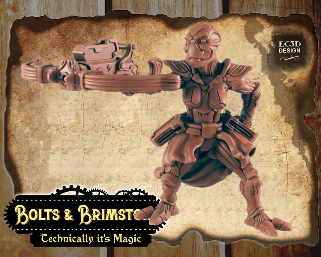 Female Warforged Ranger - Includes a Base! - True 28/32mm Scale - EC3D ...