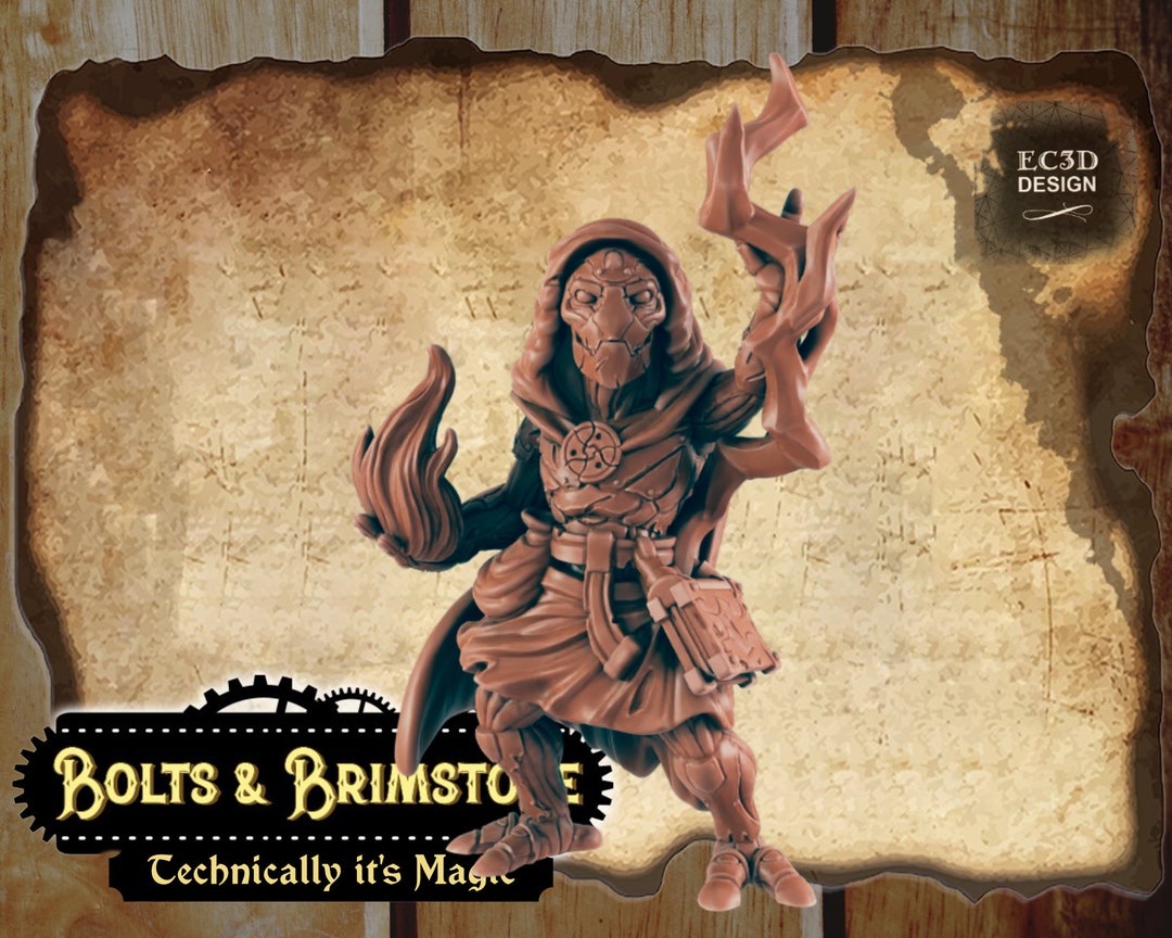 Male Warforged Spellcaster - Includes a Base! - True 28/32mm Scale ...