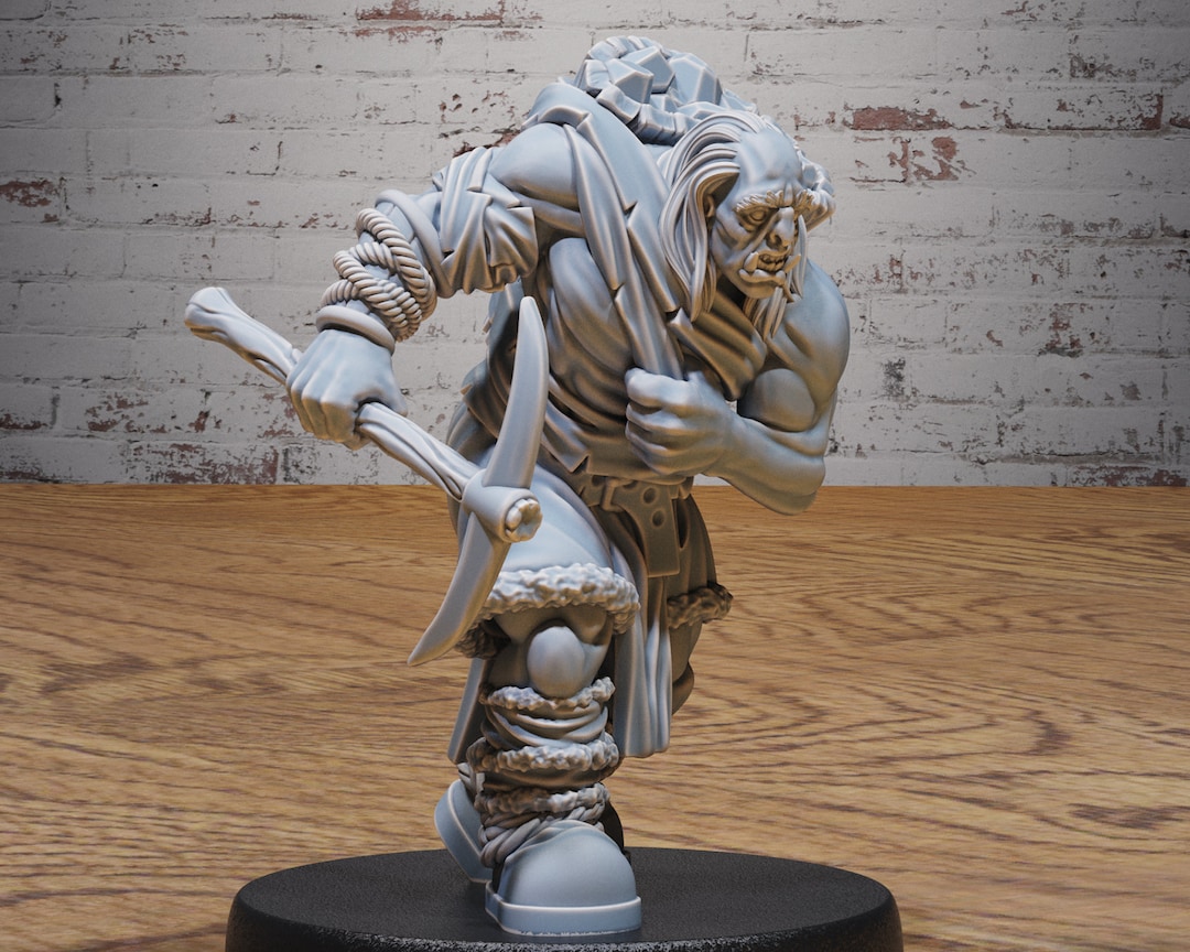 Orc Villager Miner - 28mm Scale - Epic Miniatures - Festival Village - Etsy