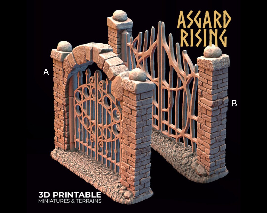 Graveyard Fence Gates 32mm Asgard Rising Perfect Halloween Addition to ...
