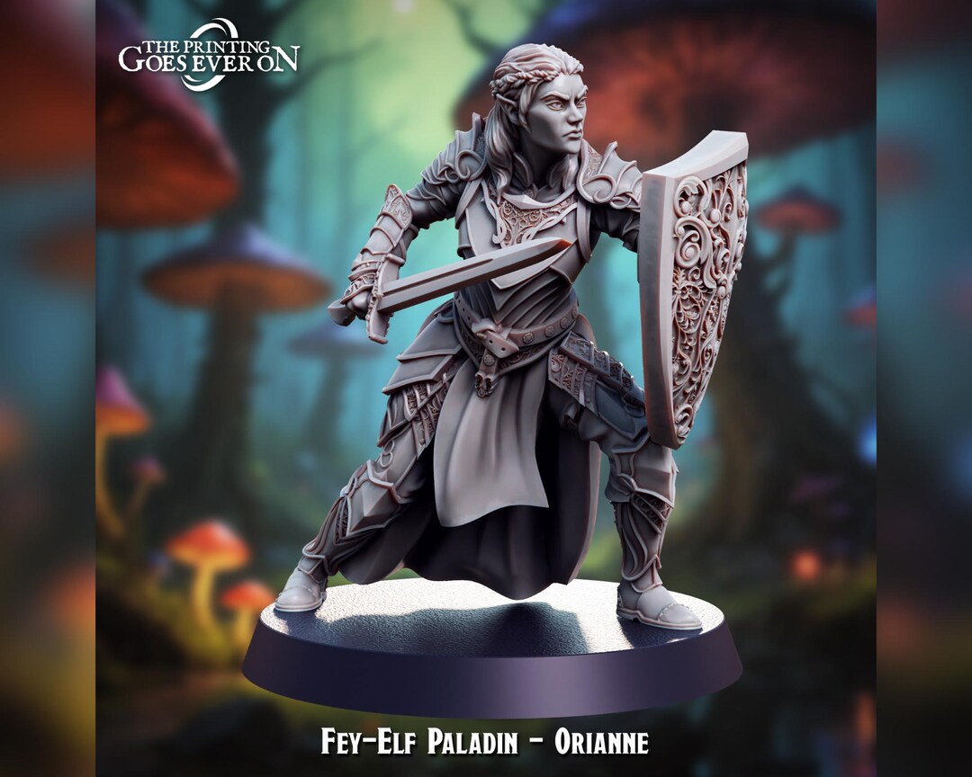 Fey Elf Paladin Orinianne - 28mm - the Printing Goes Ever on - Lullaby ...