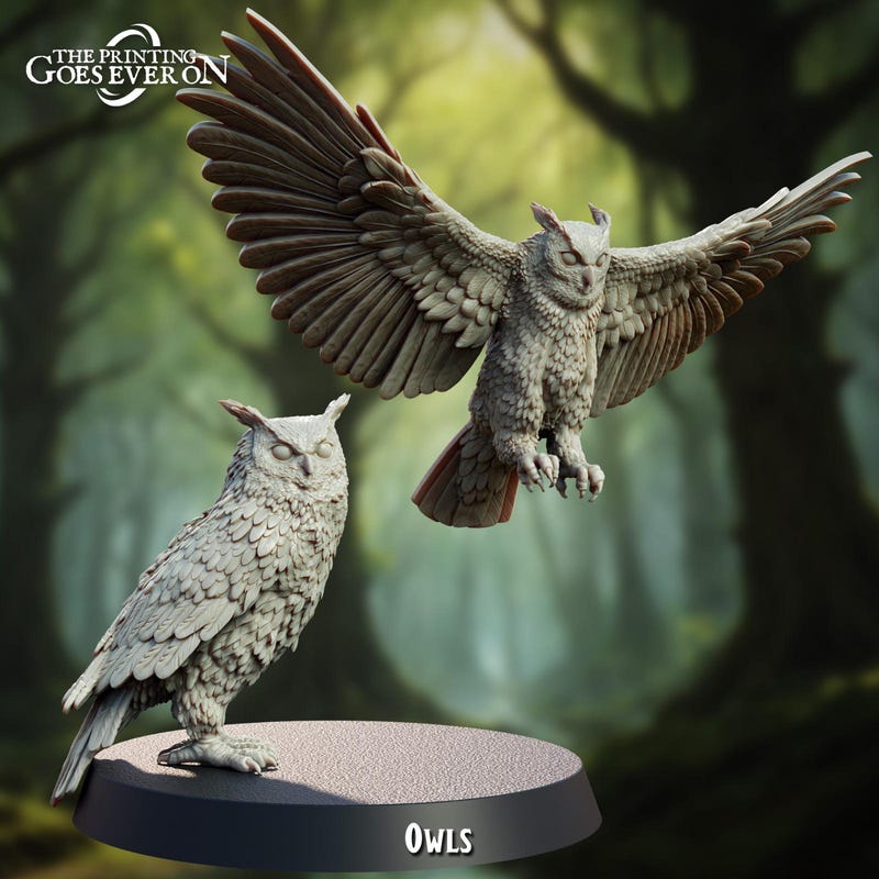 Owl Dragon Figure - Etsy